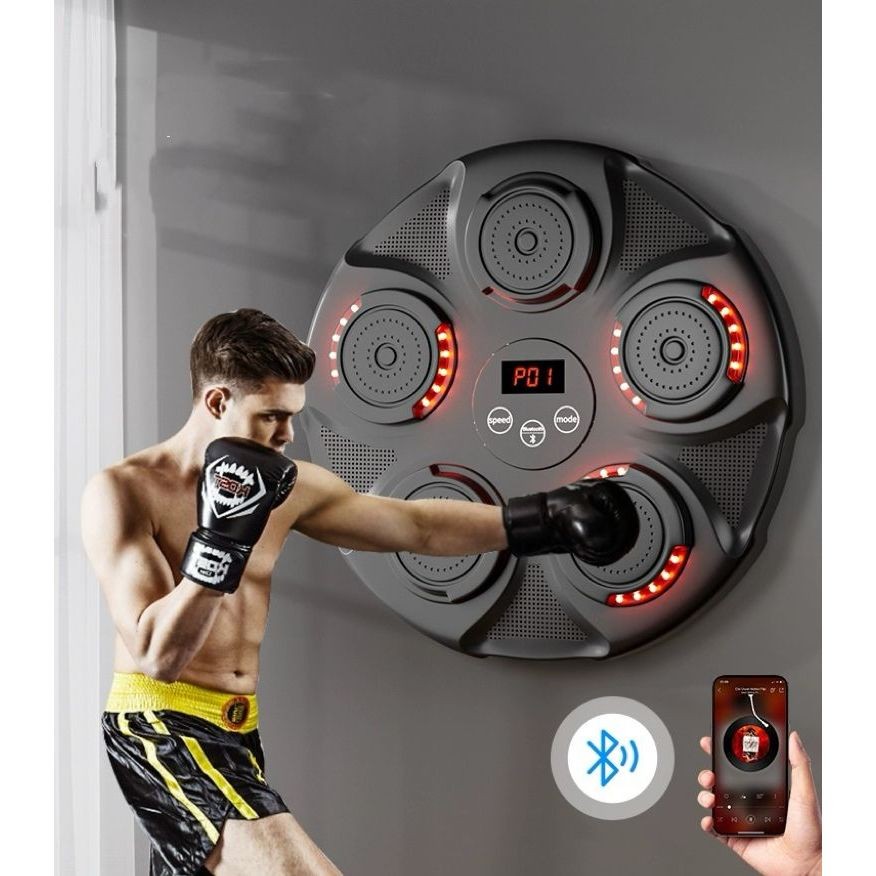 Máquina de Boxe Eletrônica Musical de Parede Boxe Inteligente, Saco de ...