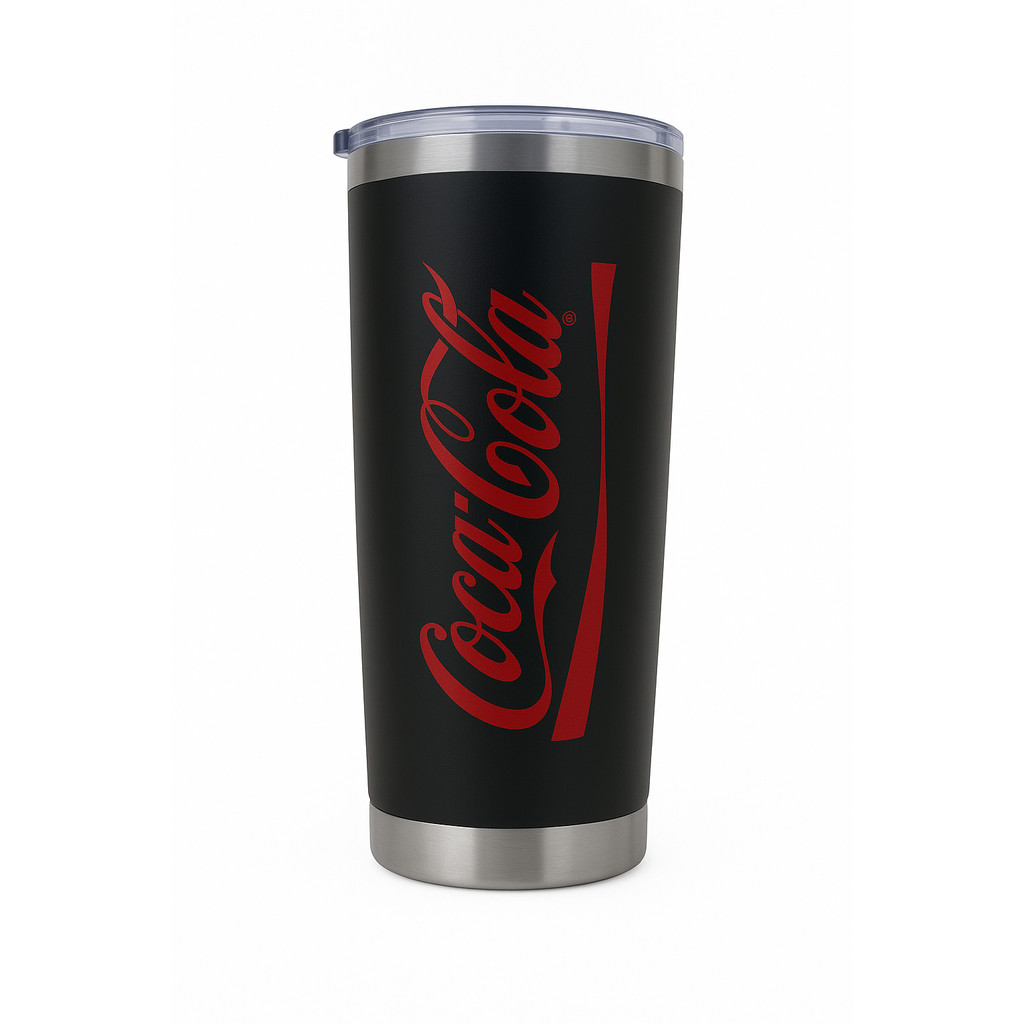 Copo Térmico Oficial Tampa Coca Cola 500ml Preto Hauskraft | Shopee Brasil