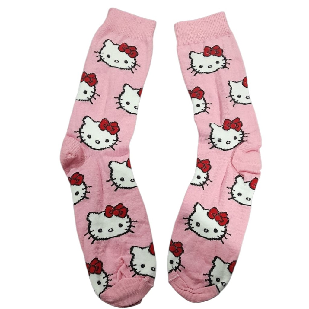 MEIAS ALGODÃO JUVENIL HELLO KITTY ROSA | Shopee Brasil