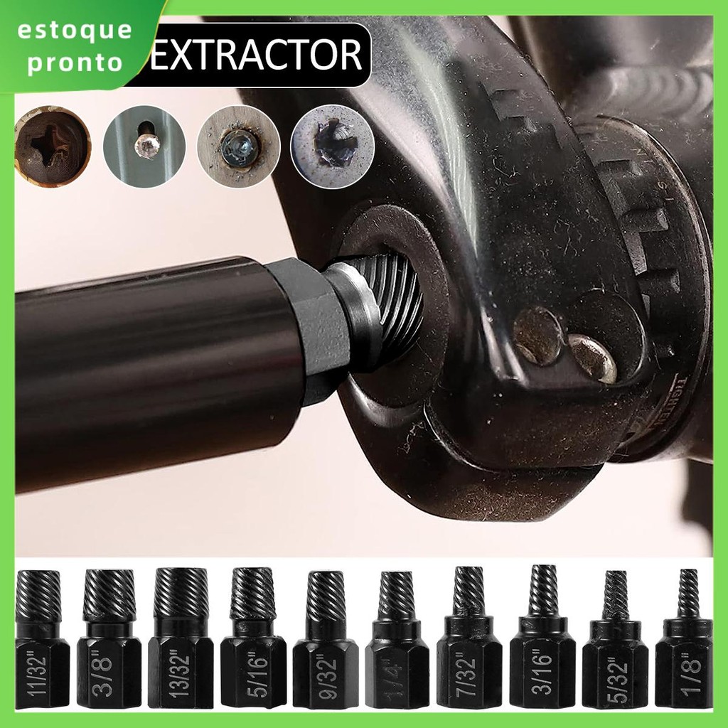 10 Pçs Kit Extrator De Parafuso Danificado Removedor Conjunto Fácil ...