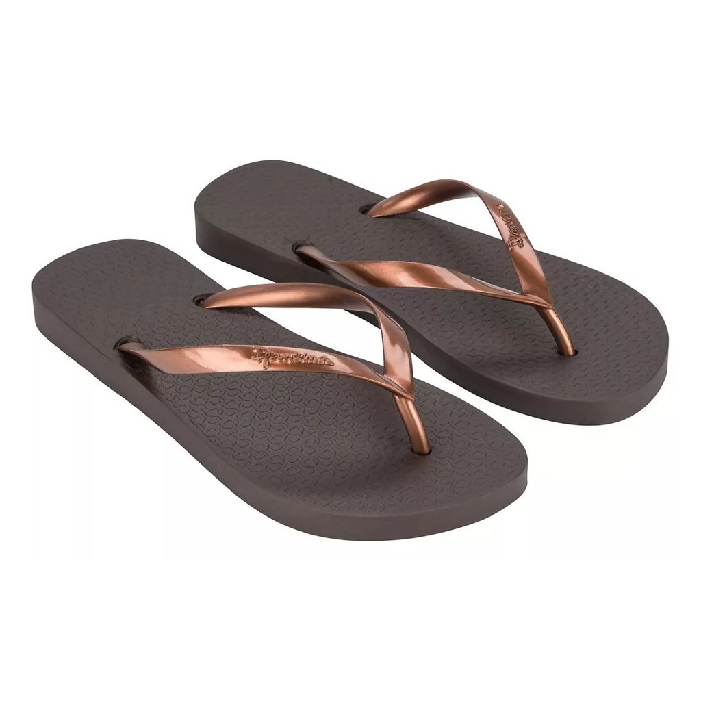 Chinelo Sandalia Ipanema Classica Fine Marrom Com Tira Cobre | Shopee ...