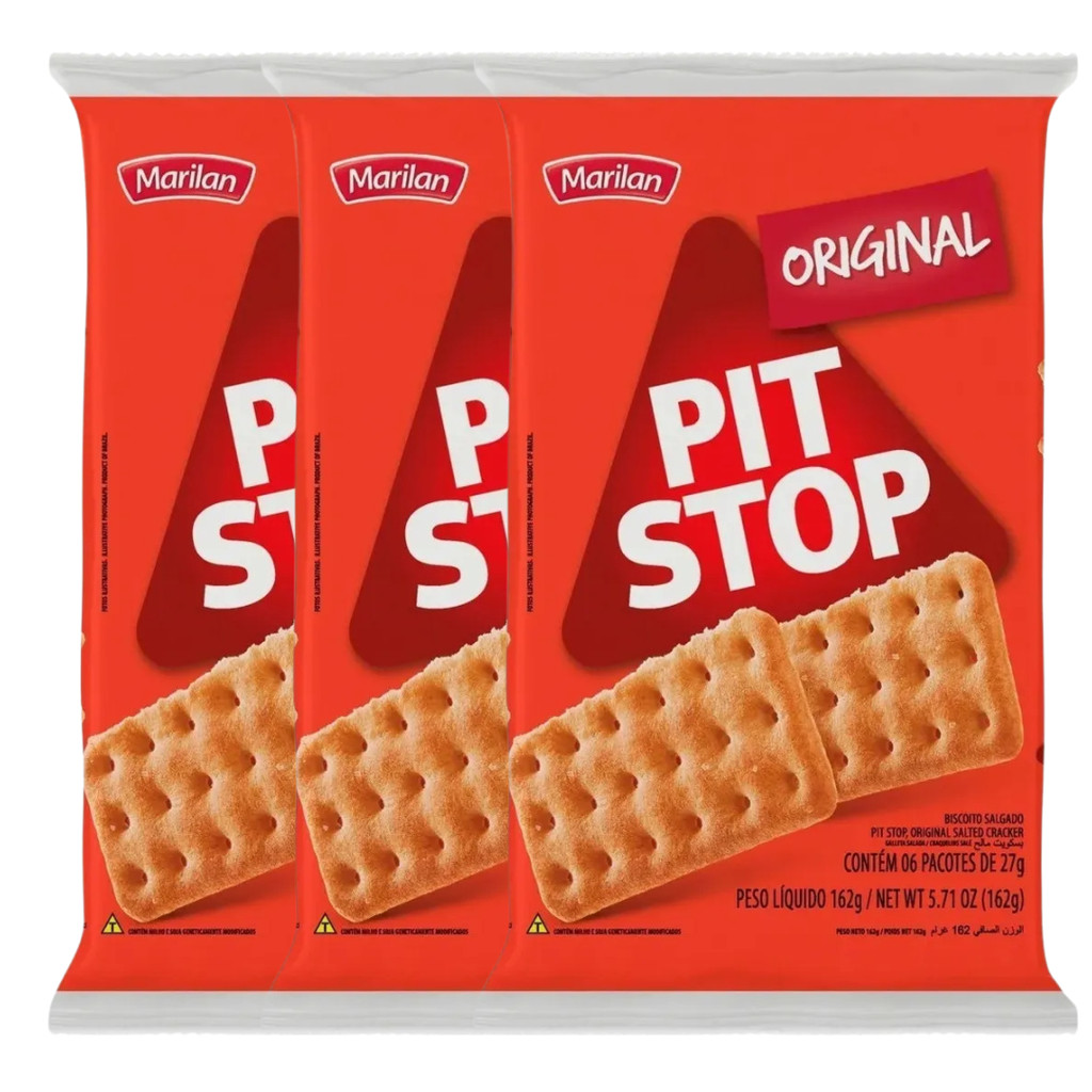 Biscoito Pit Stop Original 137g - KIT 3UN | Shopee Brasil
