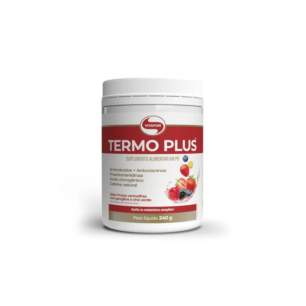Termo plus - 240g frutas vermelhas com gengibr e chá verde - Vitafor ...