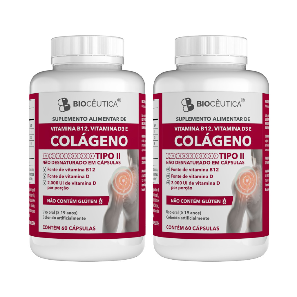 Biocêutica Suplemento Alimentar de Vitamina B12, V D3 e Colágeno Tipo ...