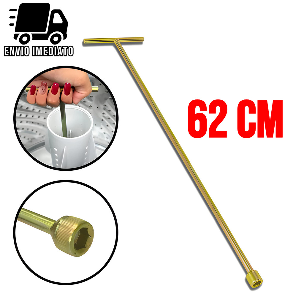 Chave T 10mm Longa 62cm para Maquina de Lavar Agitador Brastemp ...