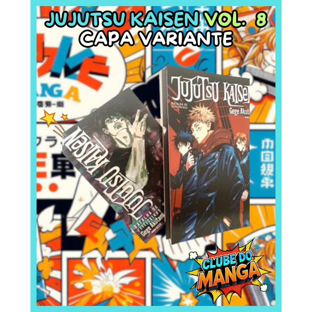 JUJUTSU KAISEN CAPA VARIANTE VOL. 8 [MANGÁ] [PANINI] [CLUBE DO MANGÁ] [LUTA] [SHONEN] | Shopee ...