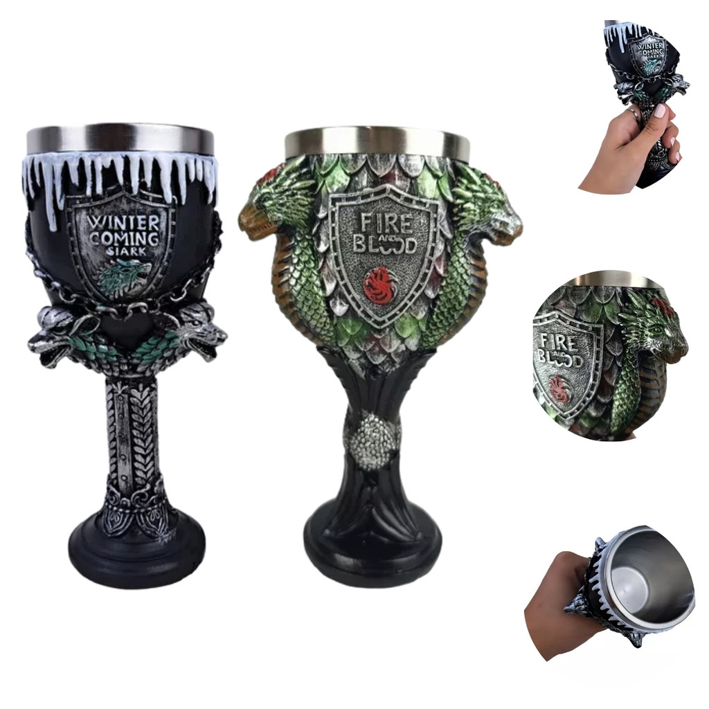 2 Taças 3D Game Of Thrones 200ml Cálice Medieval Viking | Shopee Brasil