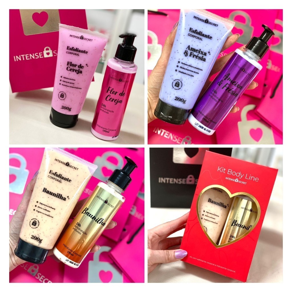 KIT INTENSE SECRET HIDRATANTE + ESFOLIANTE | Shopee Brasil