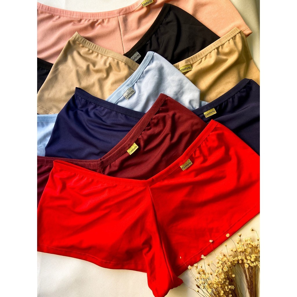 Kit 10 Calcinhas BOXER Feminina Shortinho Não Marca Sexy Cueca Feminina | Shopee Brasil