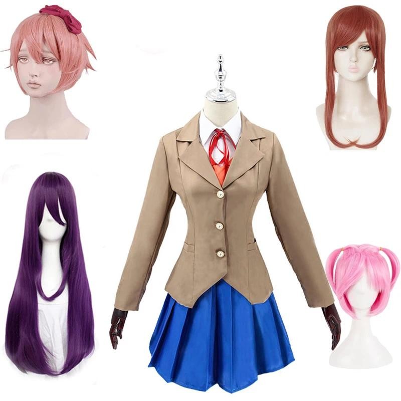 Anime Doki Litetura Clube Monika Cosplay Sayori Yuri Natsuki Traje ...