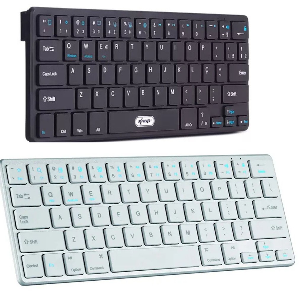 Mini Teclado Slim Universal Bluetooth Sem Fio Pc Notebook Tablet ...