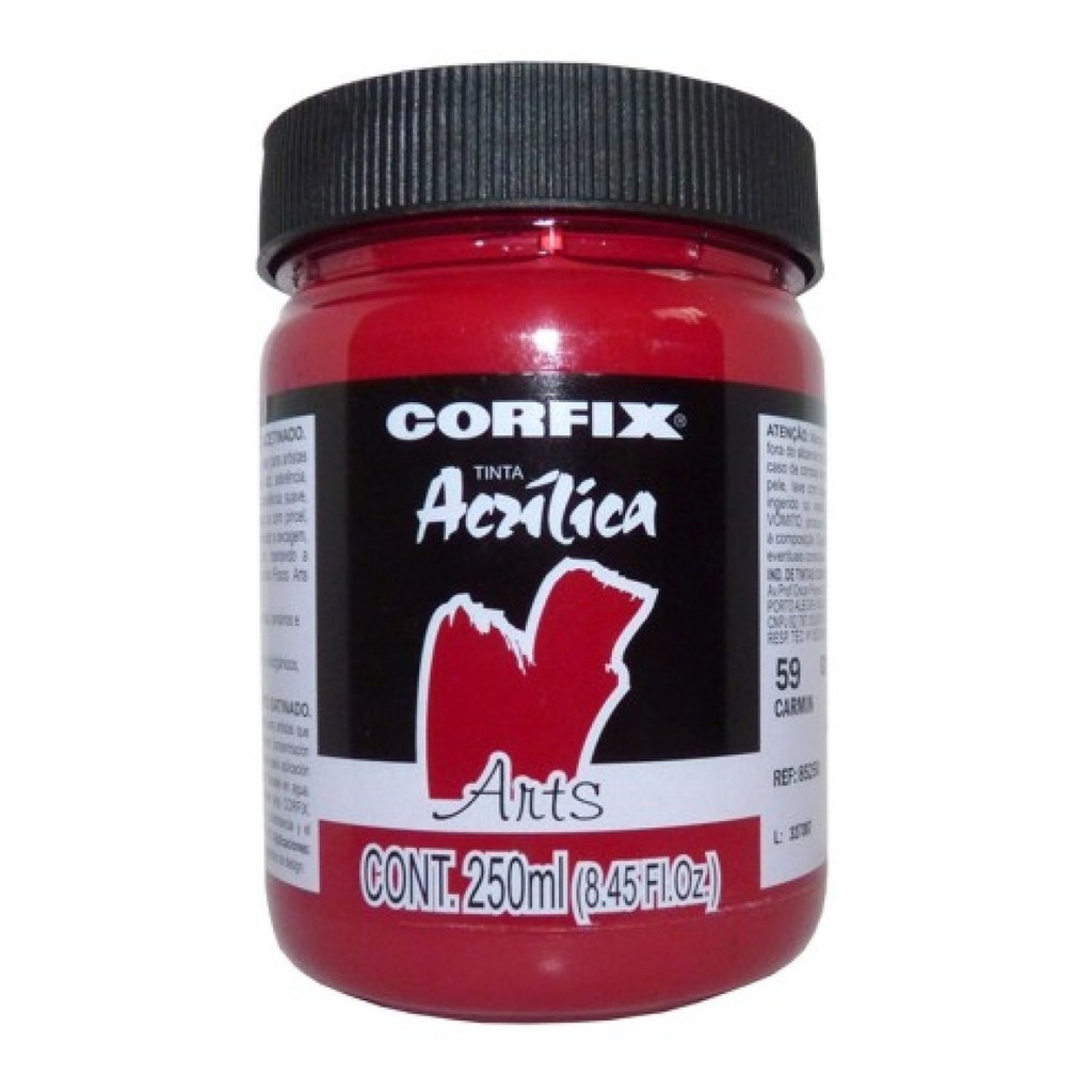 Tinta Acrílica G1 Arts 059 Carmin 250ml Corfix | Shopee Brasil