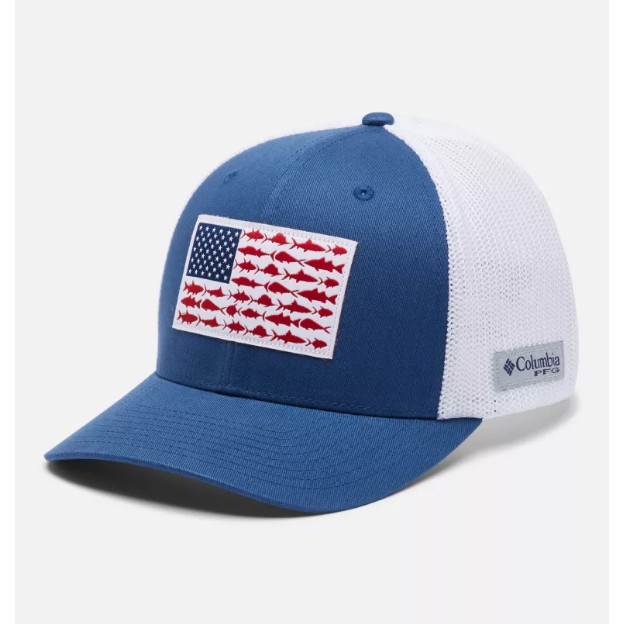 BONE COLUMBIA PFG AZUL E BRANCO BANDEIRA EUA - COLUMBIA | Shopee Brasil