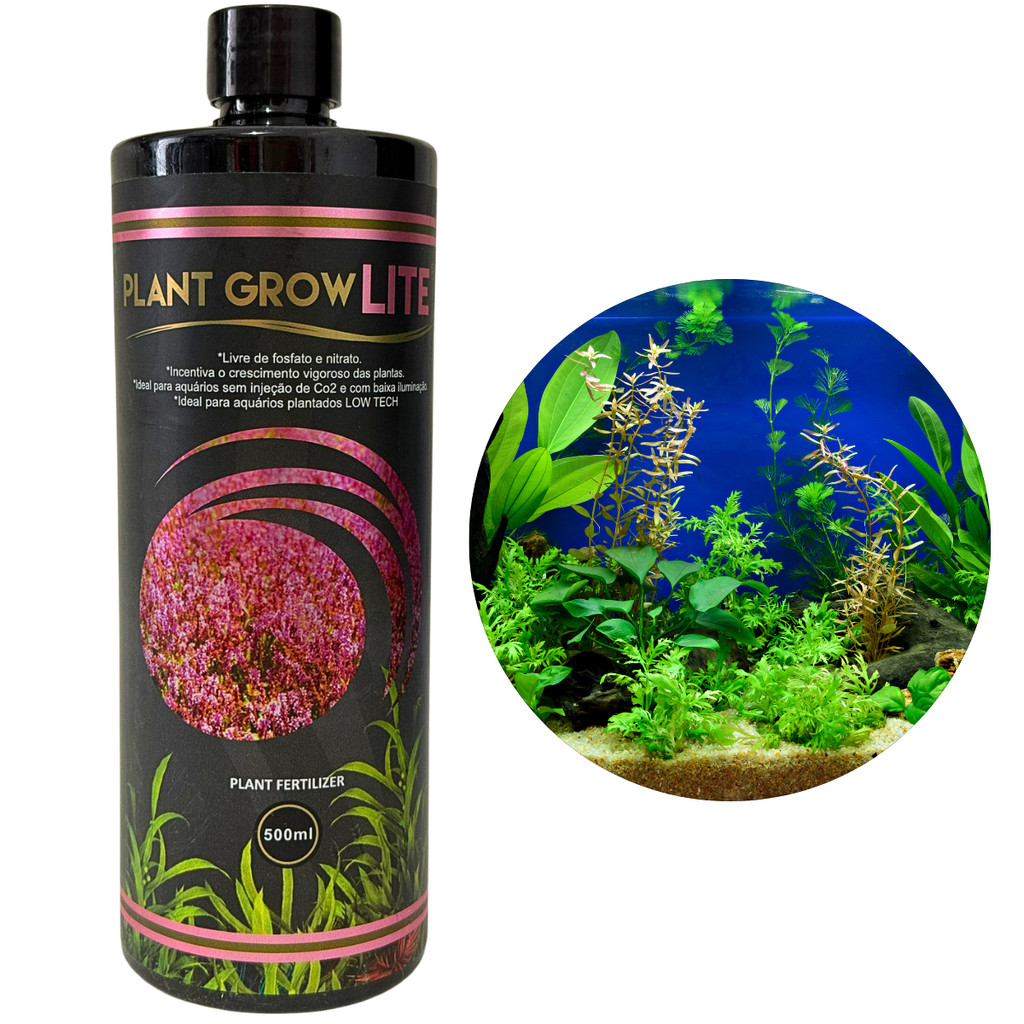 Plant Grow Lite 500ml Fertilizante Low Tech para Planta de Aquário Ocean Tech Suplemento de ...