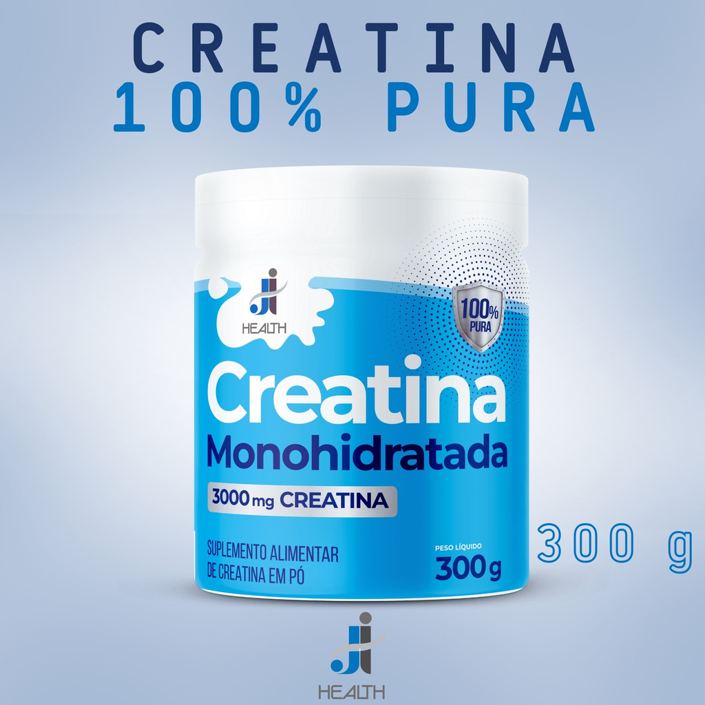 Creatina Monohidratada 100% Pura J I Health 300g - Suplemento Original ...