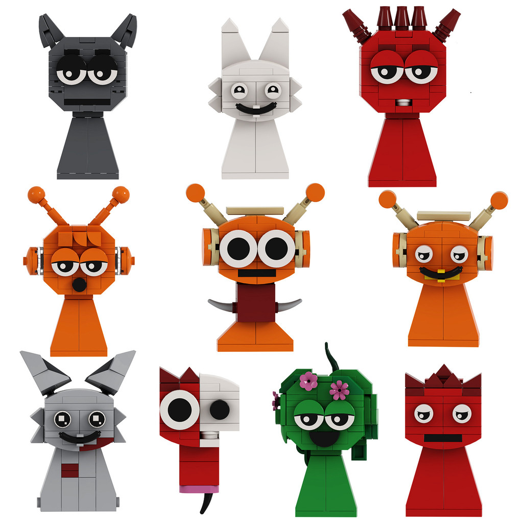 Sprunki Action Figures Mr Fun Computer Wenda Pinki Jevin Tunner Black ...