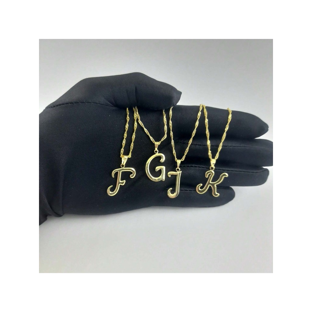 Colar Letras Iniciais A B C D F G J K L M N O P T V Z W | Shopee Brasil