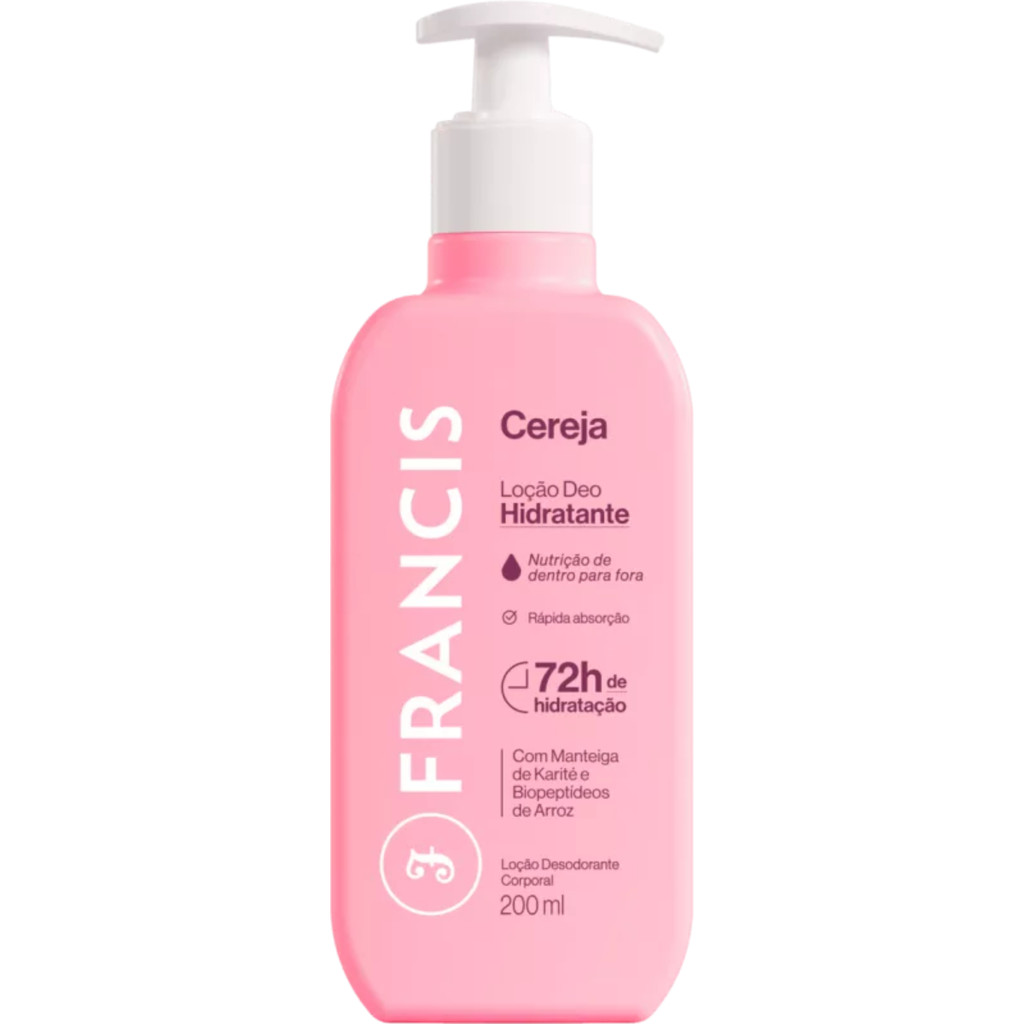 Hidratante Francis Cereja Rosa 200ml | Shopee Brasil