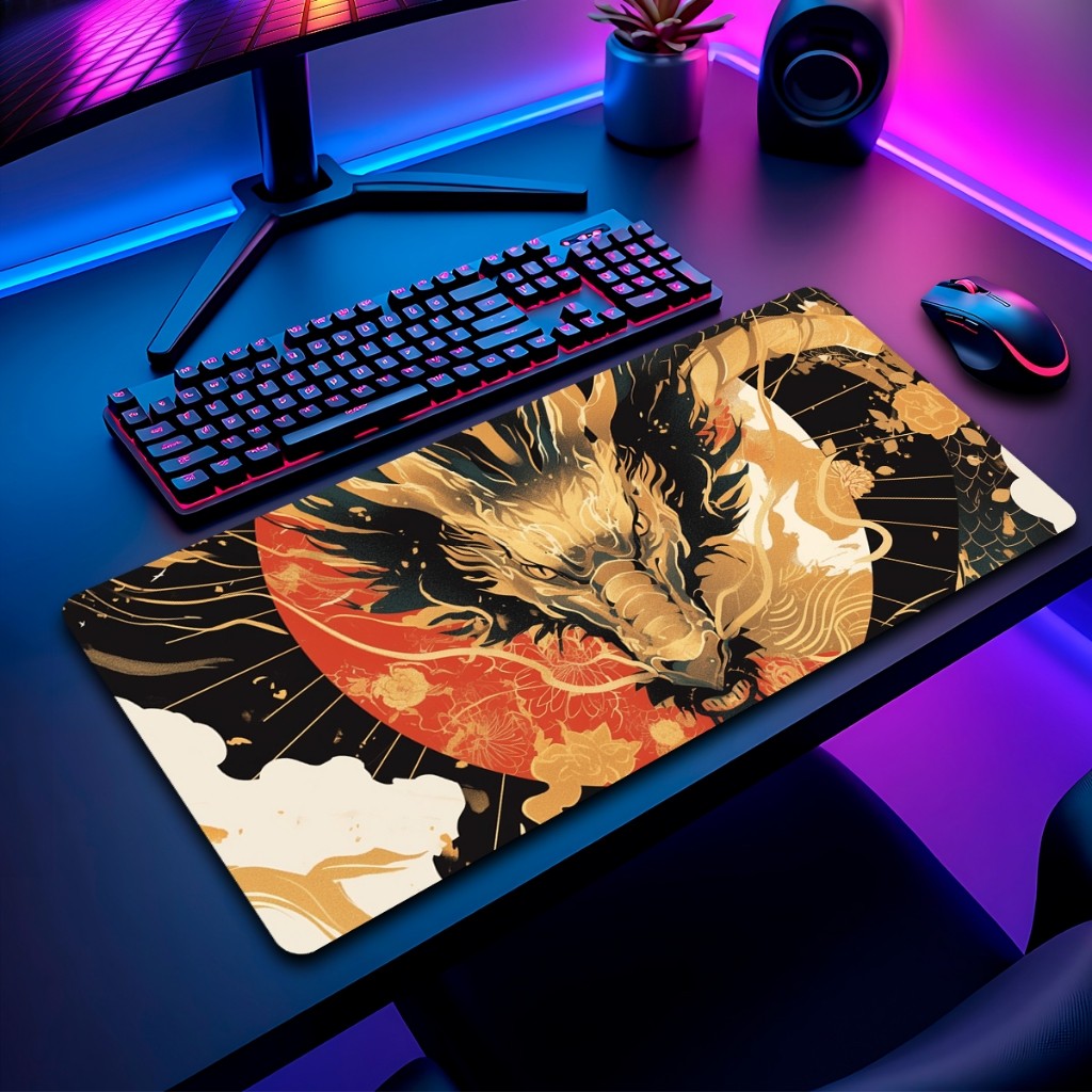 Mouse Pad Dragao Japones Gamer Antiderrapante Grande Diversas Estampas ...