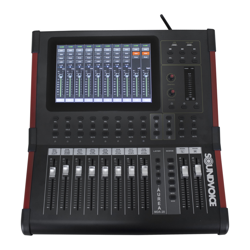 Mesa De Som Digital Profissional Soundvoice Áurea 20 Canais MDA-20 ...
