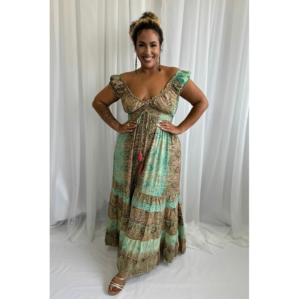 Vestido Longo Noite Indiana Linha Encanto Boho | Shopee Brasil