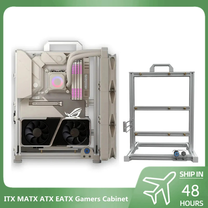 Gabinete de PC Aberto Rack ITX MATX ATX EATX Armário para Gamers DIY ...