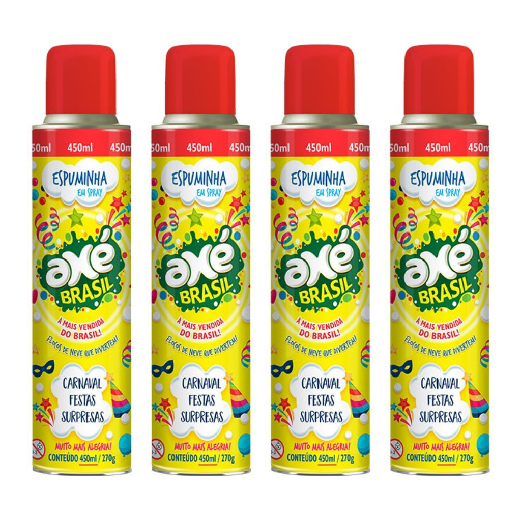 Espuma de Spray Carnaval Neve Artificial Lata 450ml Festas e Folia ...
