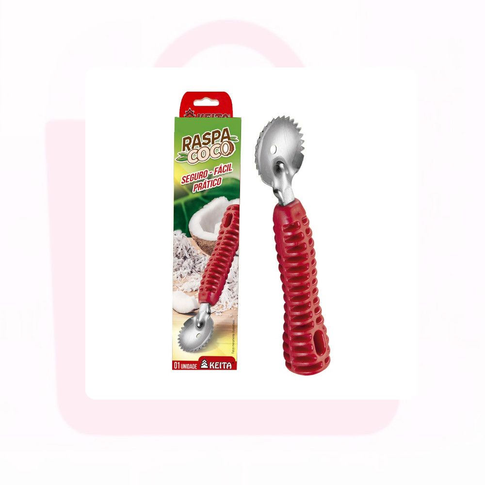 Ralador De Coco Raspa Coco 18cm Inox Com Cabo Plástico Keita | Shopee ...