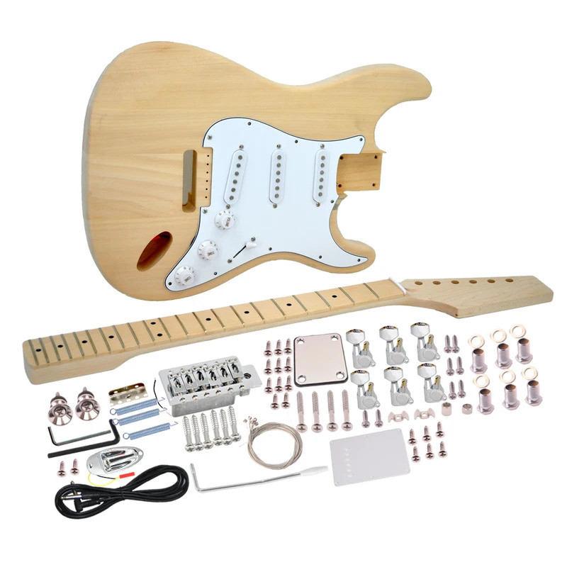 Kit de Guitarra Elétrica DIY com Corpo de Basswood e Braço de Maple ...