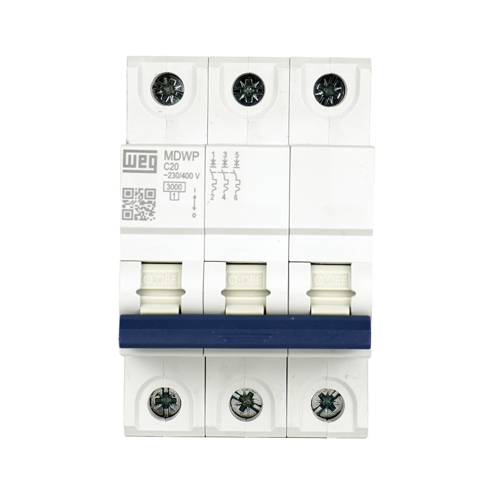 Disjuntor Tripolar 20a Curva C Weg C20 Mini Din 5ka Mdwp | Shopee Brasil