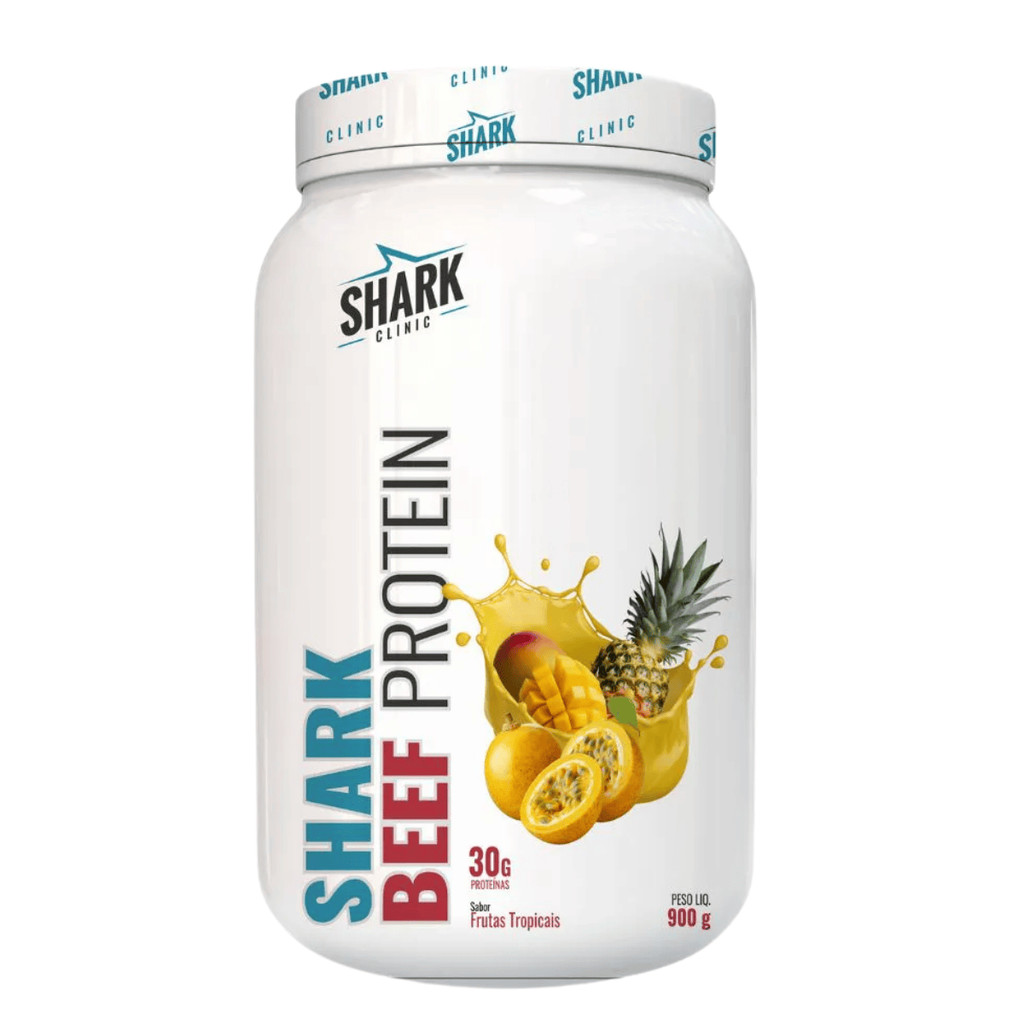 Whey Beef Protein Pote 900g Shark Pro Frutas Tropicais | Shopee Brasil