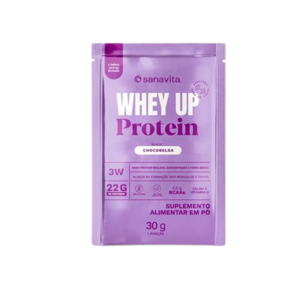 Whey Up 3W Sachê 30g - Chocobelga - SANAVITA | Shopee Brasil