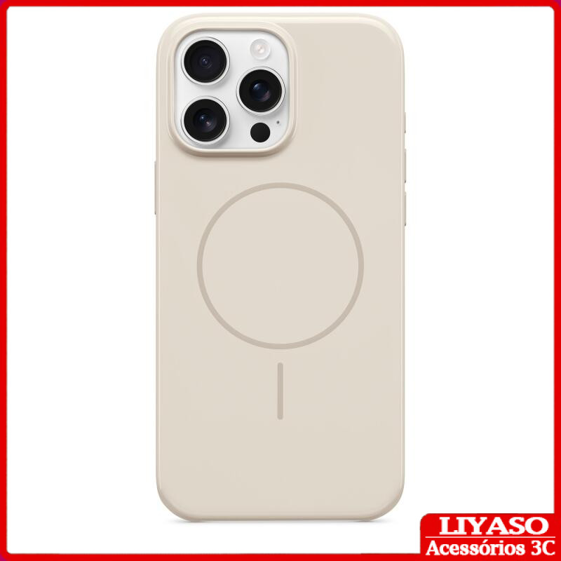 Ultra Fino Brilhante Para Magsafe Caso Magnético iPhone 16 15 14 13 12 11 Pro Max Carregamento ...