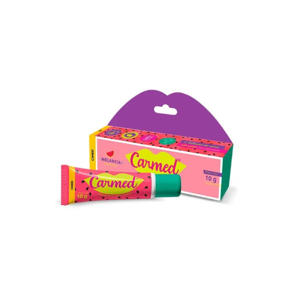 Carmed Hidratante Labial Melância Incolor Cimed 10g | Shopee Brasil