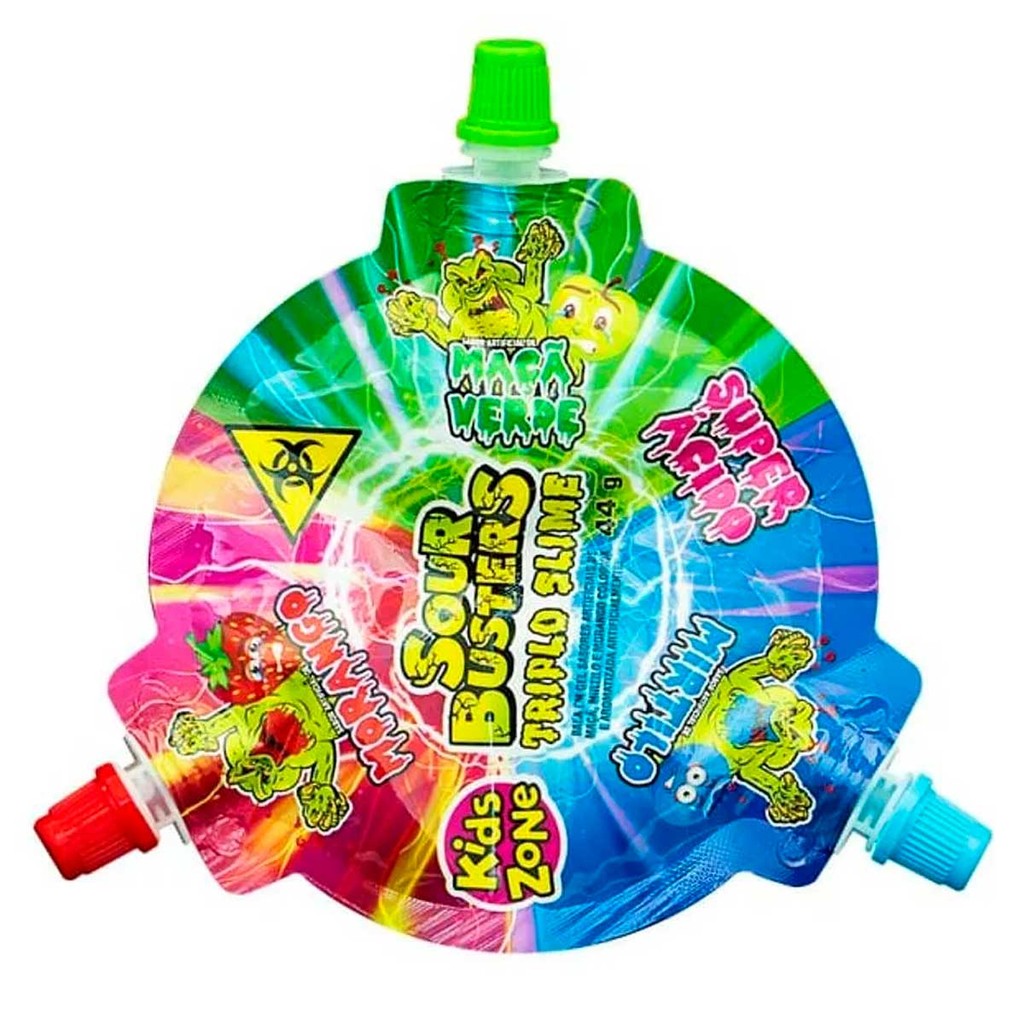 Bala em Gel Sour Busters Sabores Sortidos 44g - Kids Zone | Shopee Brasil