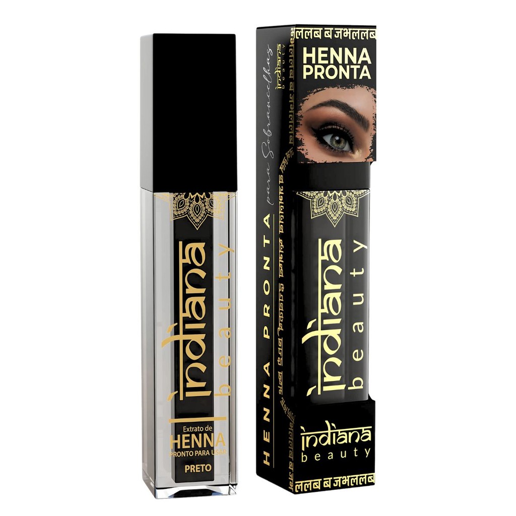 Henna Para Sobrancelhas Preto Indiana Beauty Pronta Para Uso 4 g ...
