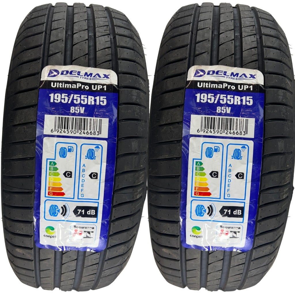 KIT 02 PNEUS DELMAX 195/55R15 85V ULTIMAPRO UP1 FOX POLO HB20 ARGO GOL ...
