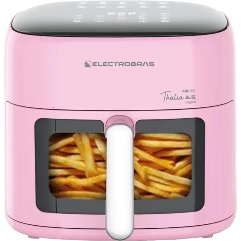 Fritadeira Elétrica Rosa ElectroBras Air Fryer Thalia 6.5 Digital TLAF ...