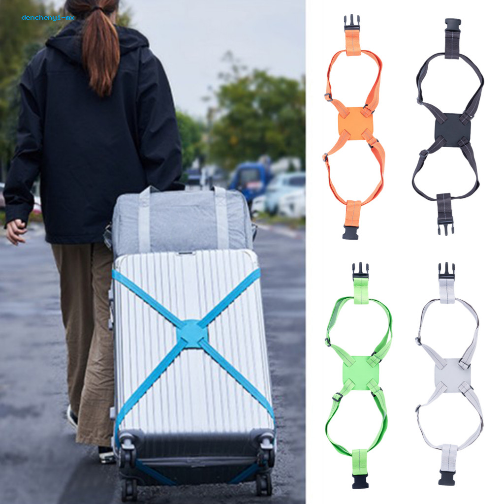 Adjustable Elastic Luggage Band Secure Buckle Strap Reflective with for ...