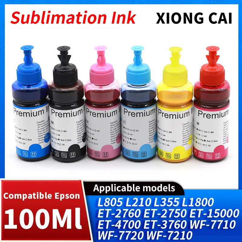 100ML de Tinta de Sublimação para Impressora Epson L110 L200 L201 L210 ...