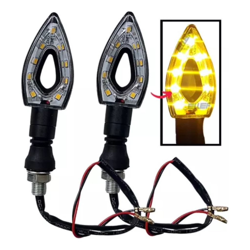 Par Pisca Seta Esportiva Moto LED CB 300 XRE Fazer CBX 250 Titan cg fan ...