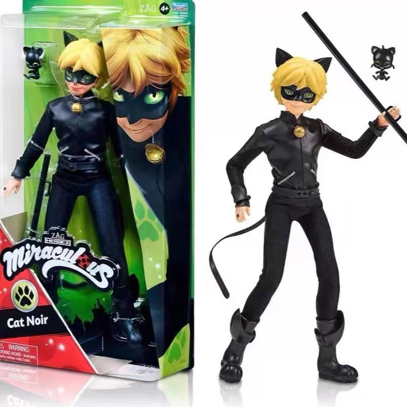Ladybug Milagre menina joaninha Reddy gato preto Roll Conjunto completo ...