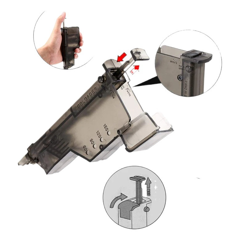 Carregador Rápido Speed Loader Airsoft P/ 220 Bolinhas 6mm | Shopee Brasil