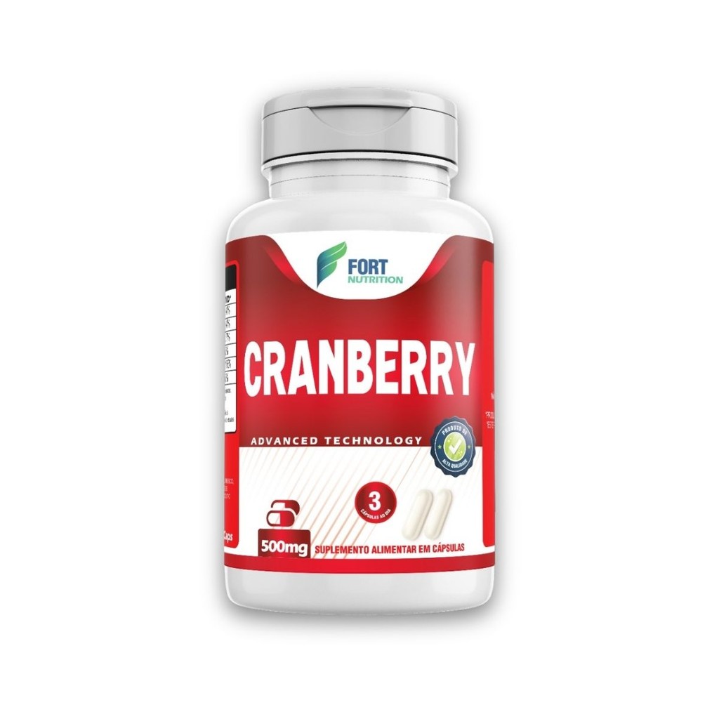 Suplemento Cranberry 120 Cápsulas 500mg - Fort Nutrition | Shopee Brasil