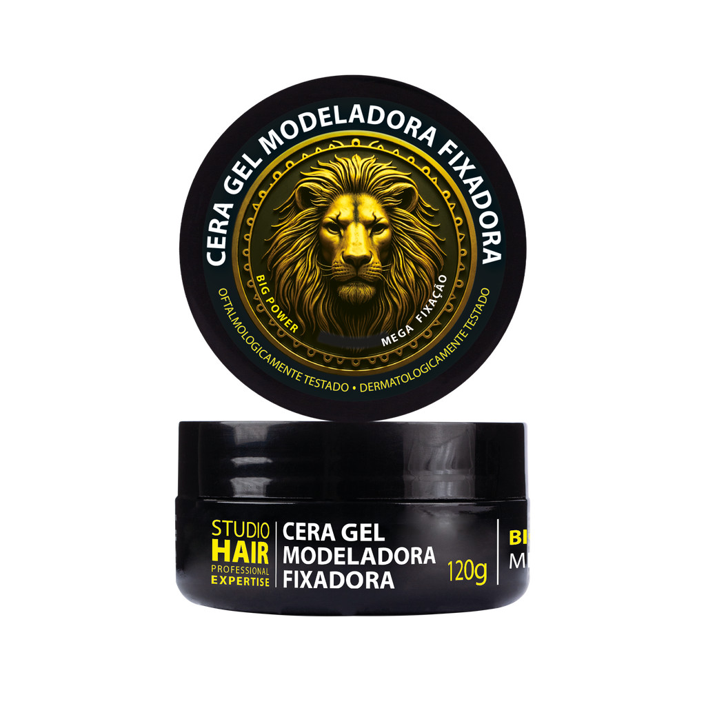 KIT COM 3 CERA GEL MODELADORA E FIXADORA STUDIO HAIR 120G MURIEL ...