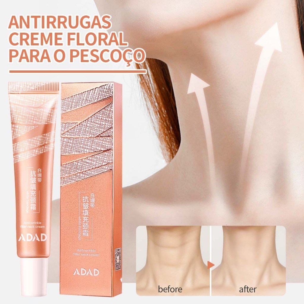 Creme Anti Rugas Para Pescoço Hidratação Profunda Redução De Linhas E