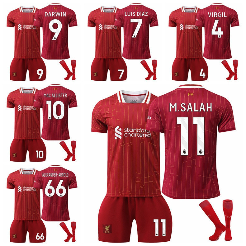 2024-25 Temporada Liverpool Home Kids Football Jersey Kit Virgil van ...