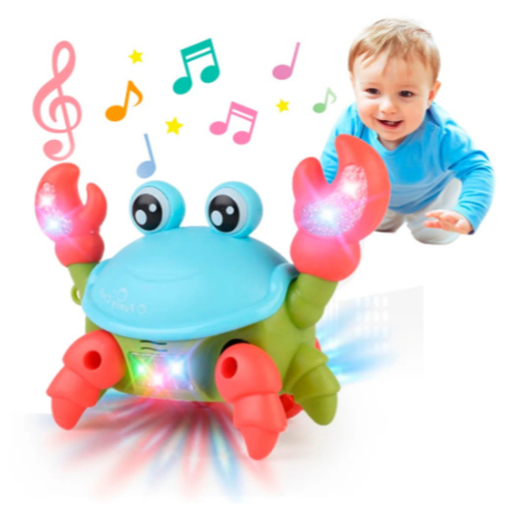 Caranguejo Brinquedo Fujão Som Luz E Movimento Maluco Siri Carangueijo Musical QX | Shopee Brasil