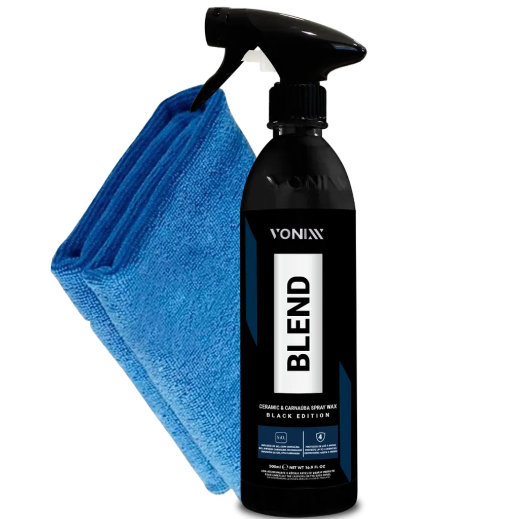 Cera Automotiva Liquida Blend Black Spray Vonixx Carnaúba | Shopee Brasil