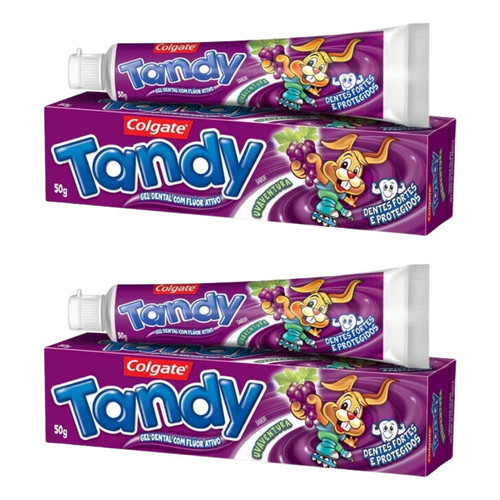 Kit C/ 2 Pastas De Dente Infantil Colgate Tandy Uva Aventura | Shopee ...